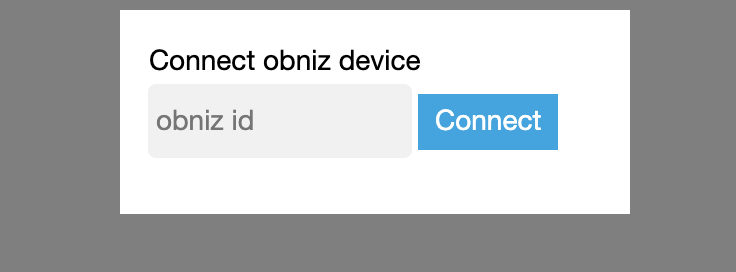 Connection - obniz Docs